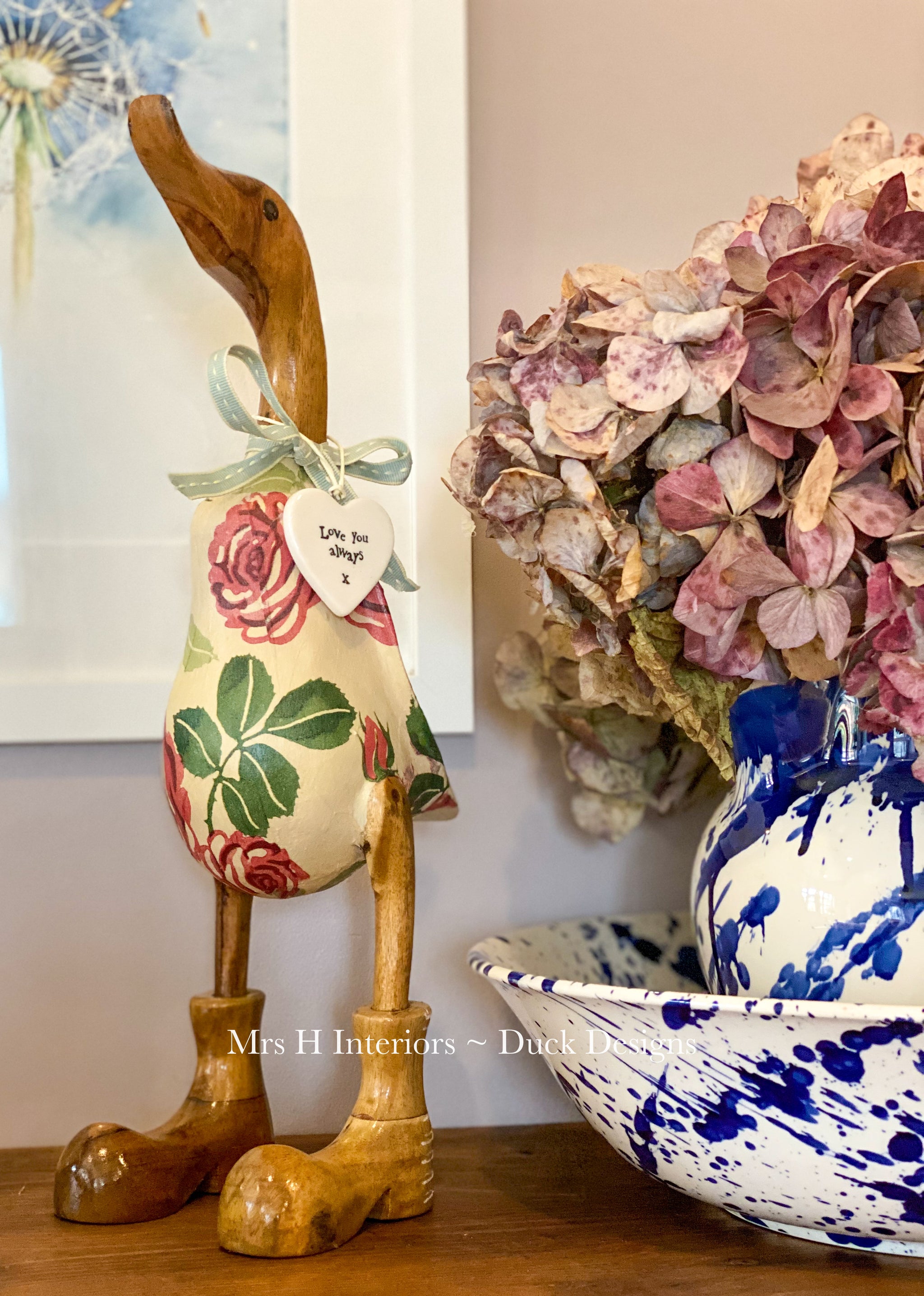 Emma Bridgewater Ducks - - Decorated Wooden Duck in Boots by Mrs H the ...