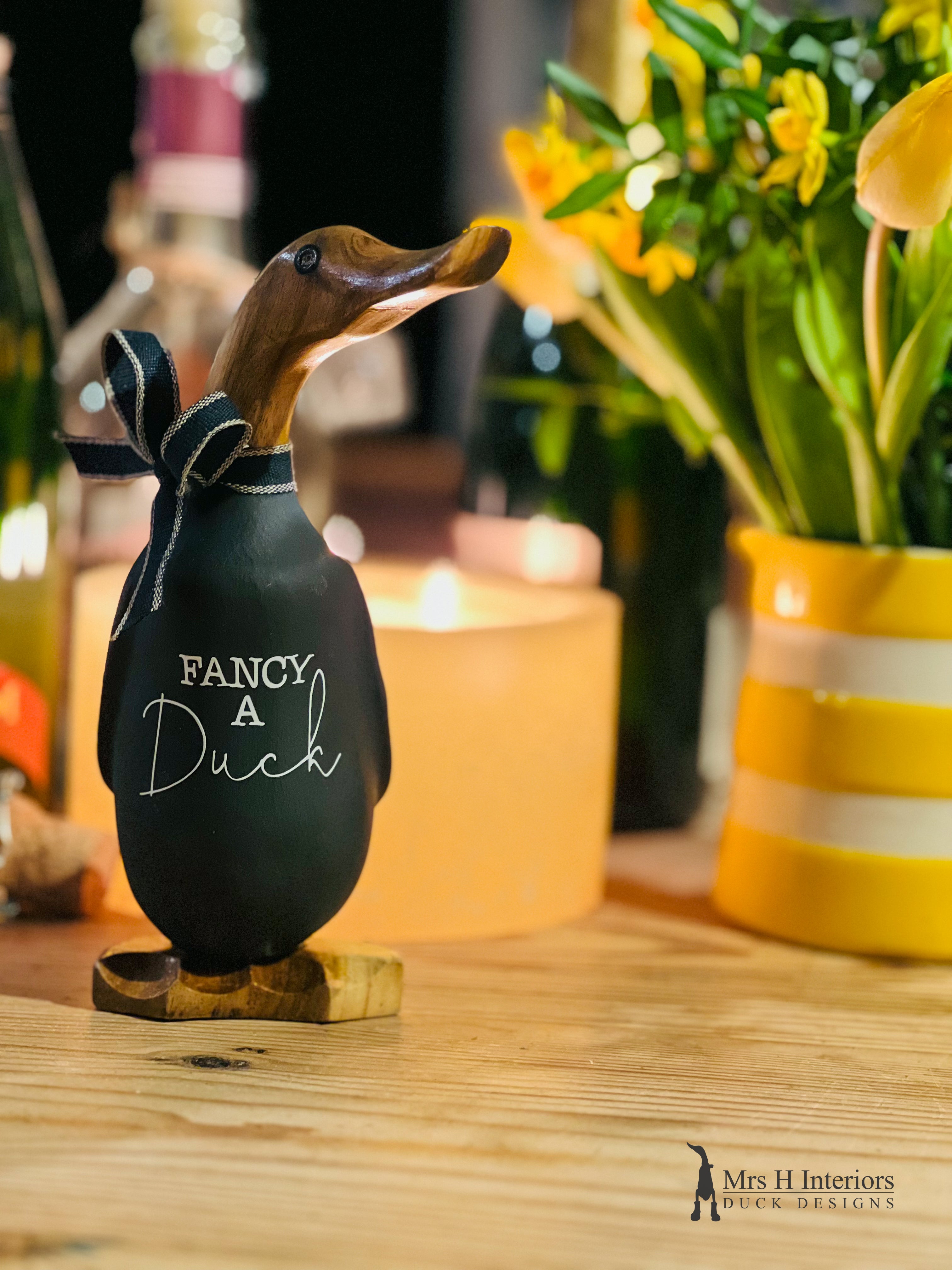 Fancy a Duck - Decorated Wooden Duck in Boots by Mrs H the Duck Lady ...