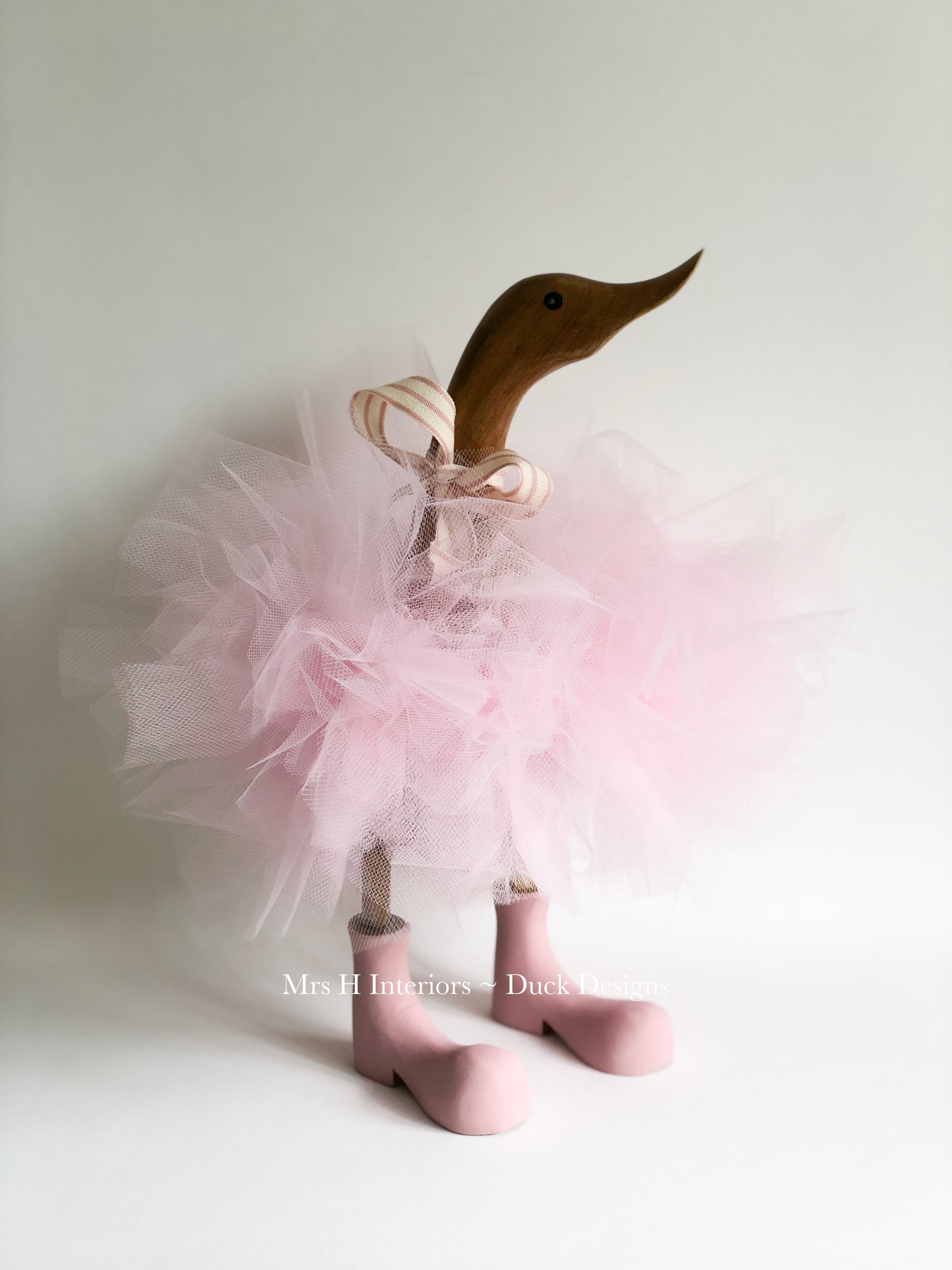 Pink Tutu Duck - Decorated Wooden Duck in Boots by Mrs H the Duck Lady ...
