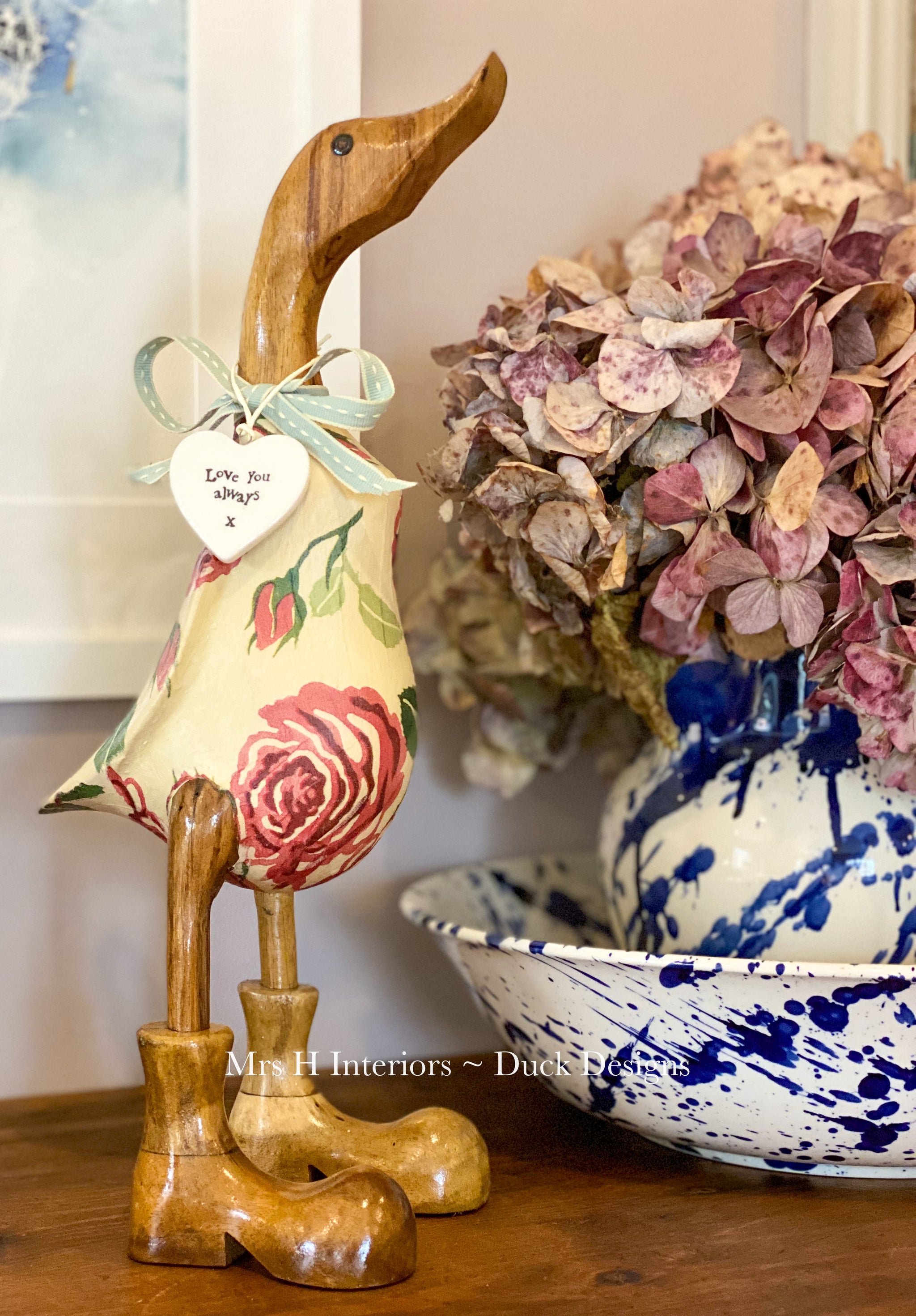 Emma Bridgewater Ducks - - Decorated Wooden Duck in Boots by Mrs H the ...