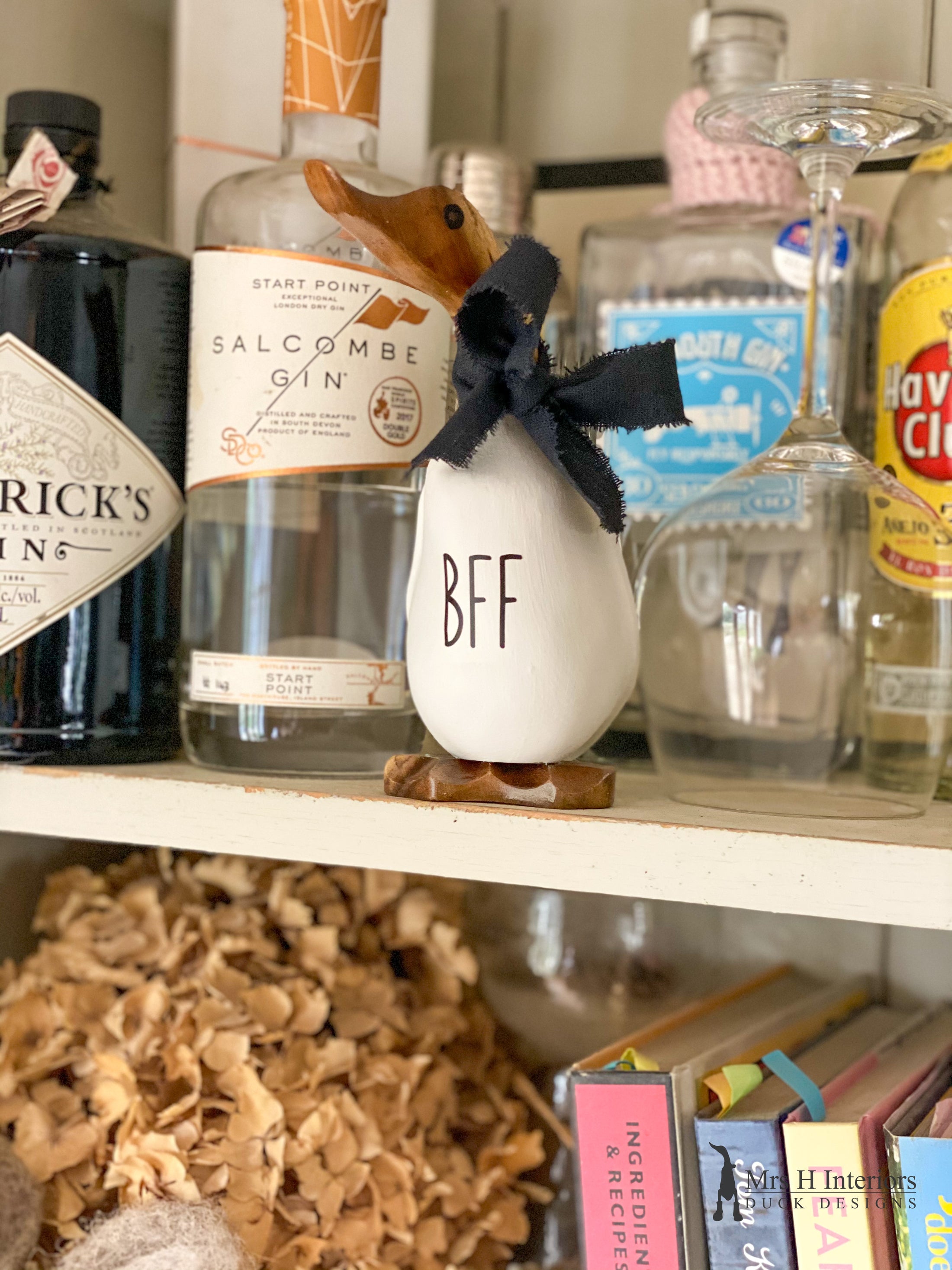 BFF Best Friends Forever Duck - Decorated Wooden Duck in Boots by Mrs ...