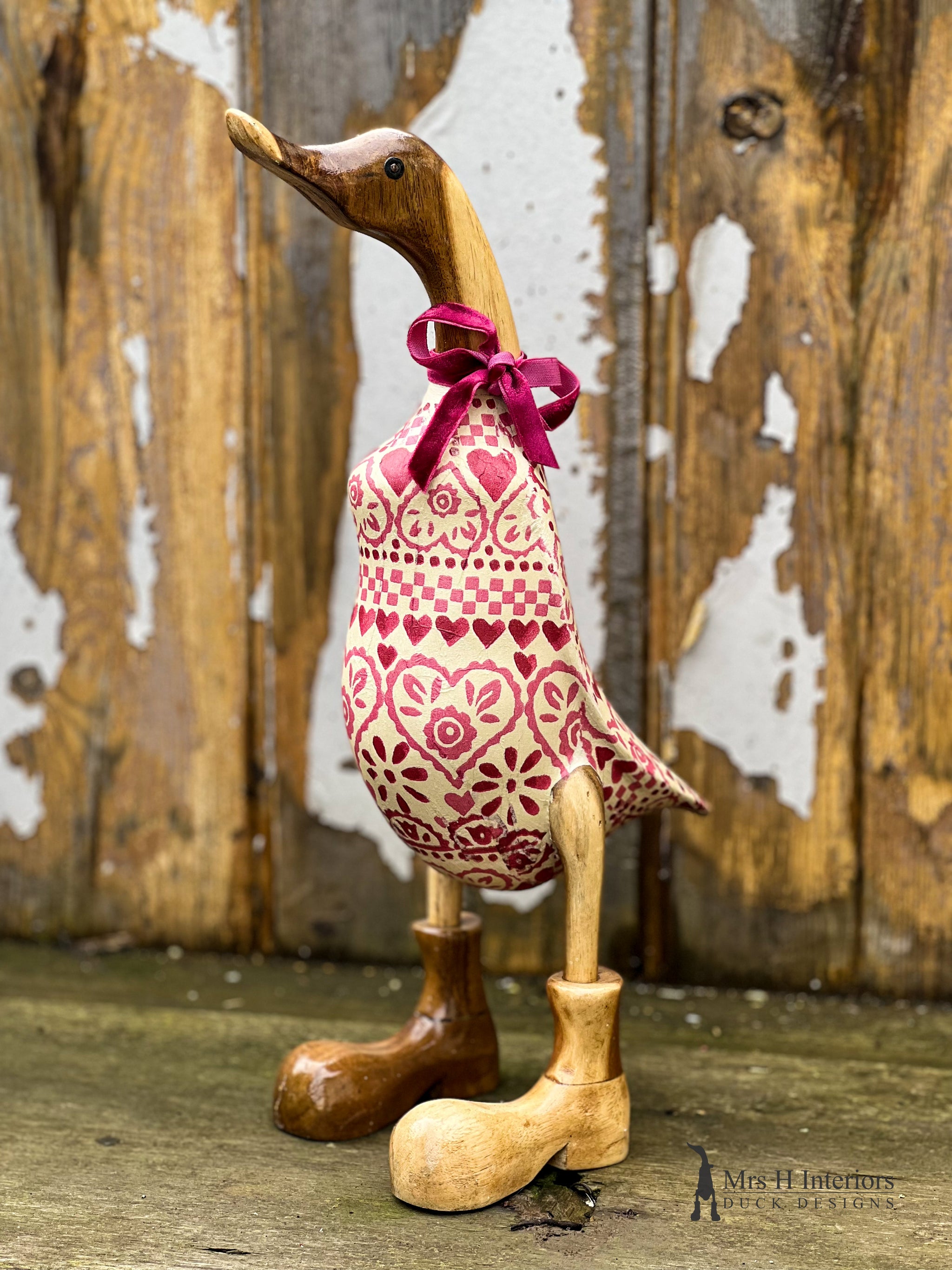 Emma Bridgewater Ducks - - Decorated Wooden Duck in Boots by Mrs H the ...