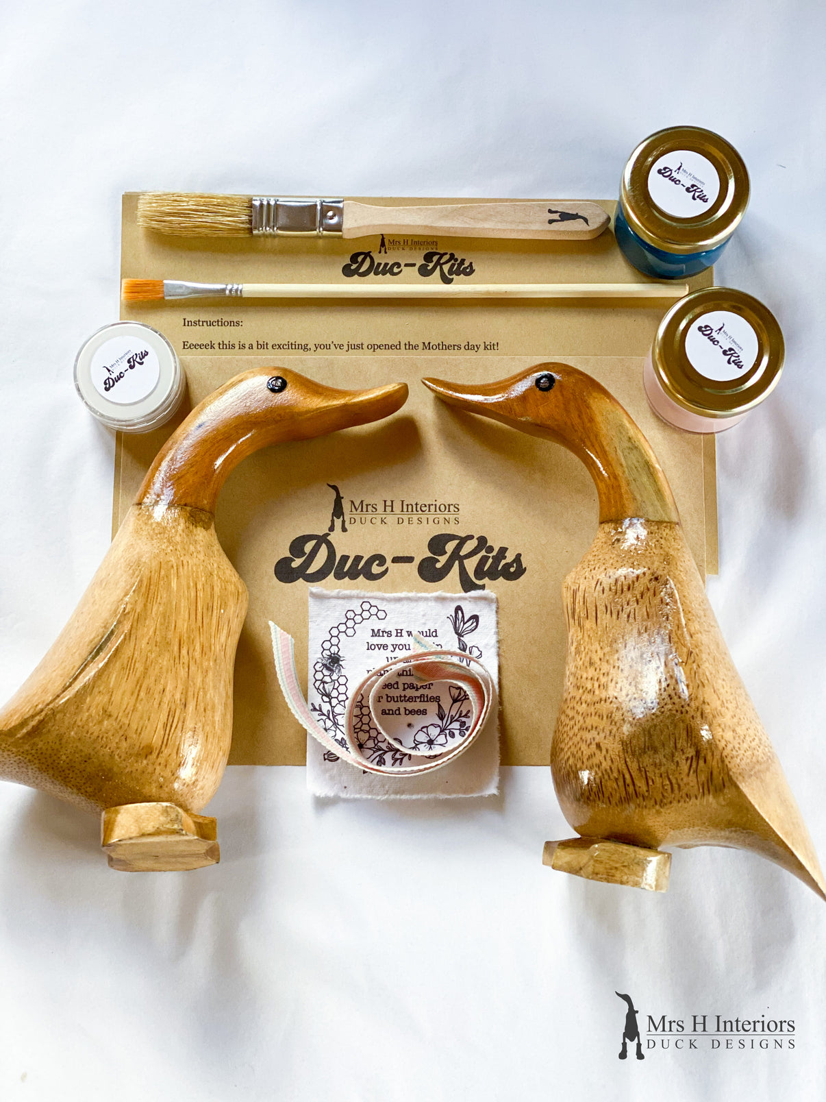 Duc~Kit Ducklet Painting Kit - Mother’s Day Wooden Duck – Mrs H Interiors