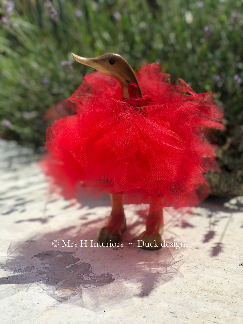 Purple Tutu Duck - Decorated Wooden Duck in Boots by Mrs H the Duck La ...