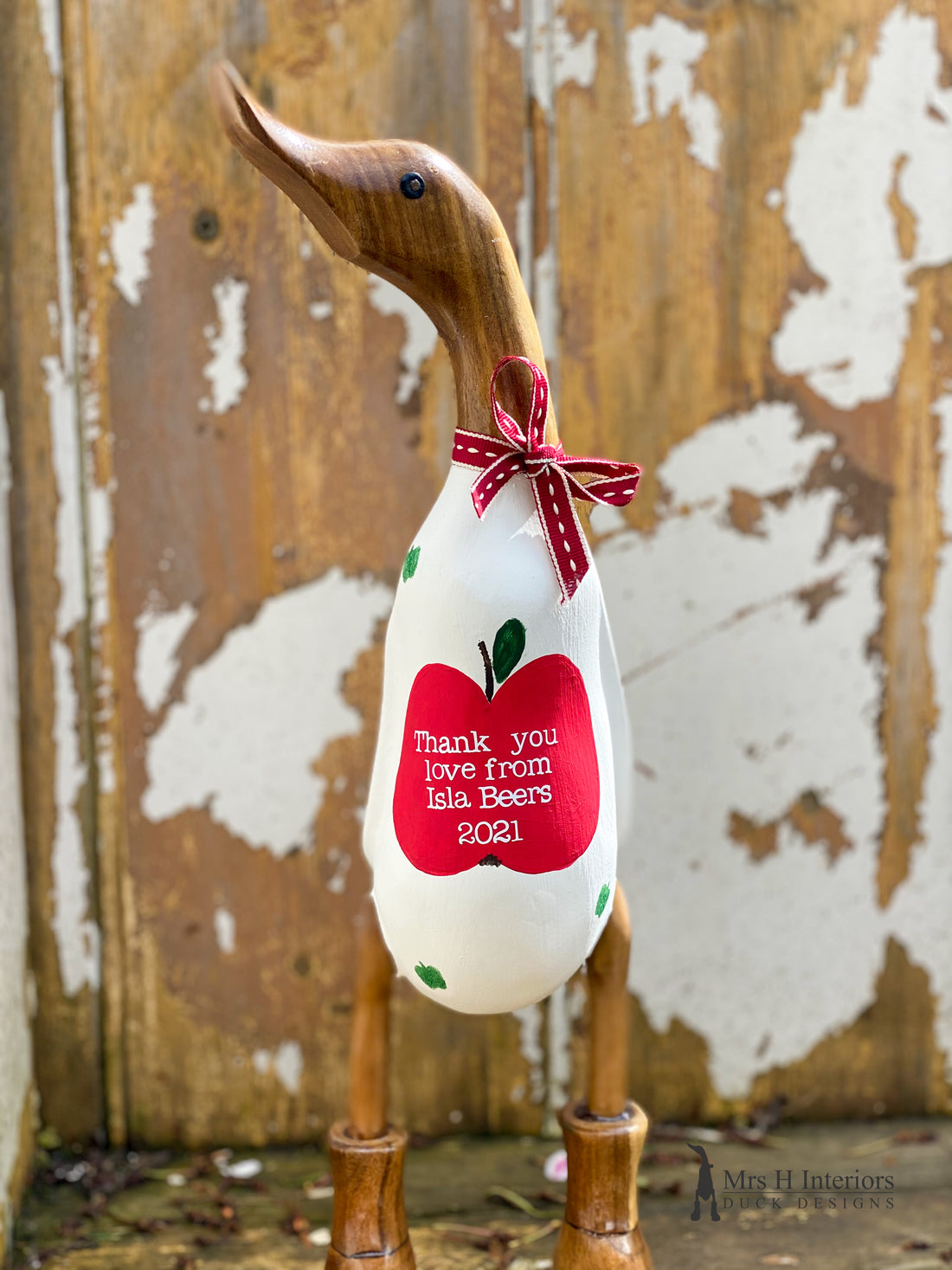 Thank You Teacher Duck - Decorated Wooden Duck in Boots by Mrs H the D ...